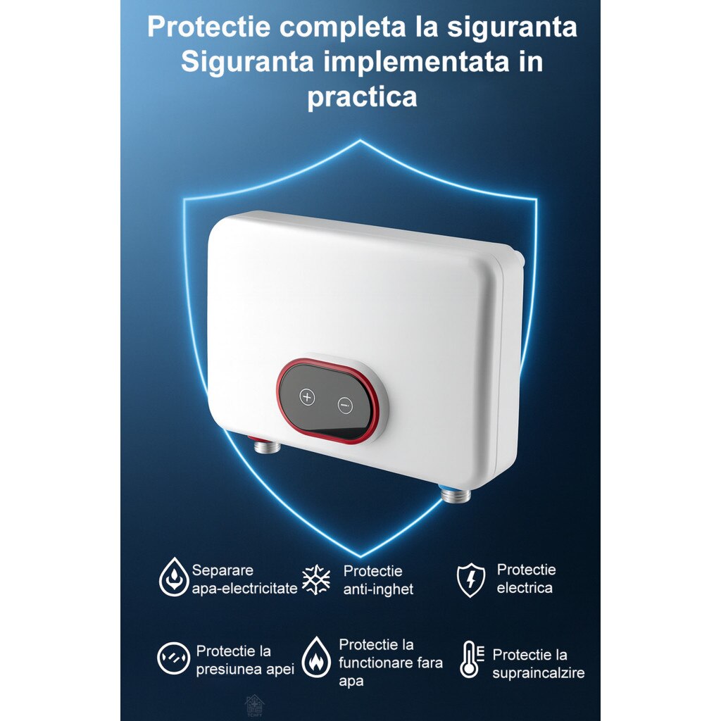 Incalzitor Electric, Instant apa calda, pentru Dus si Chiuveta, 3500W ...