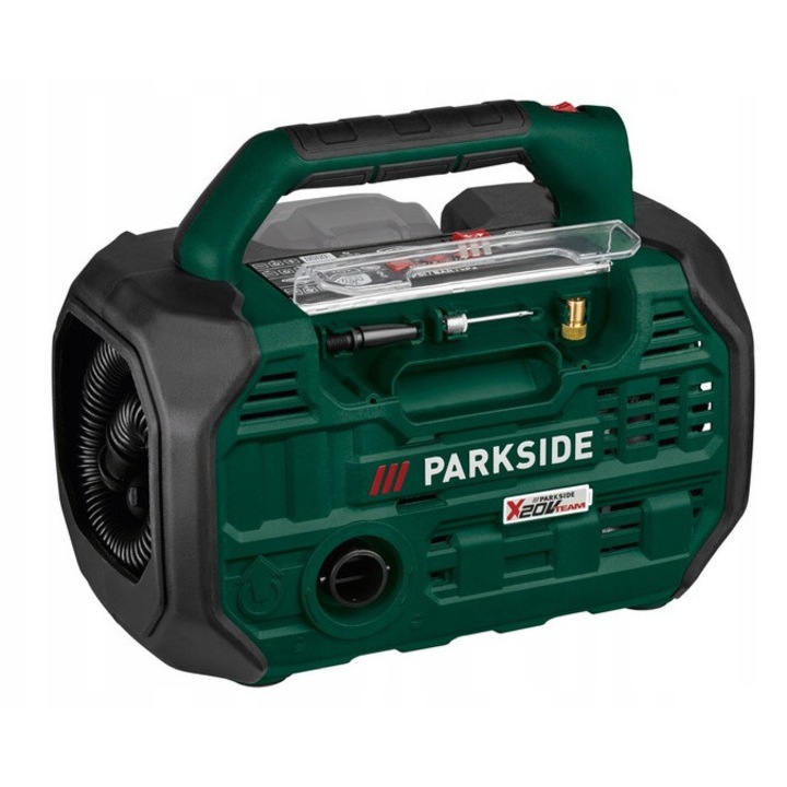 Compresor si pompa de aer 20V Parkside 2 in 1, presiune maxima 10.3bari ...