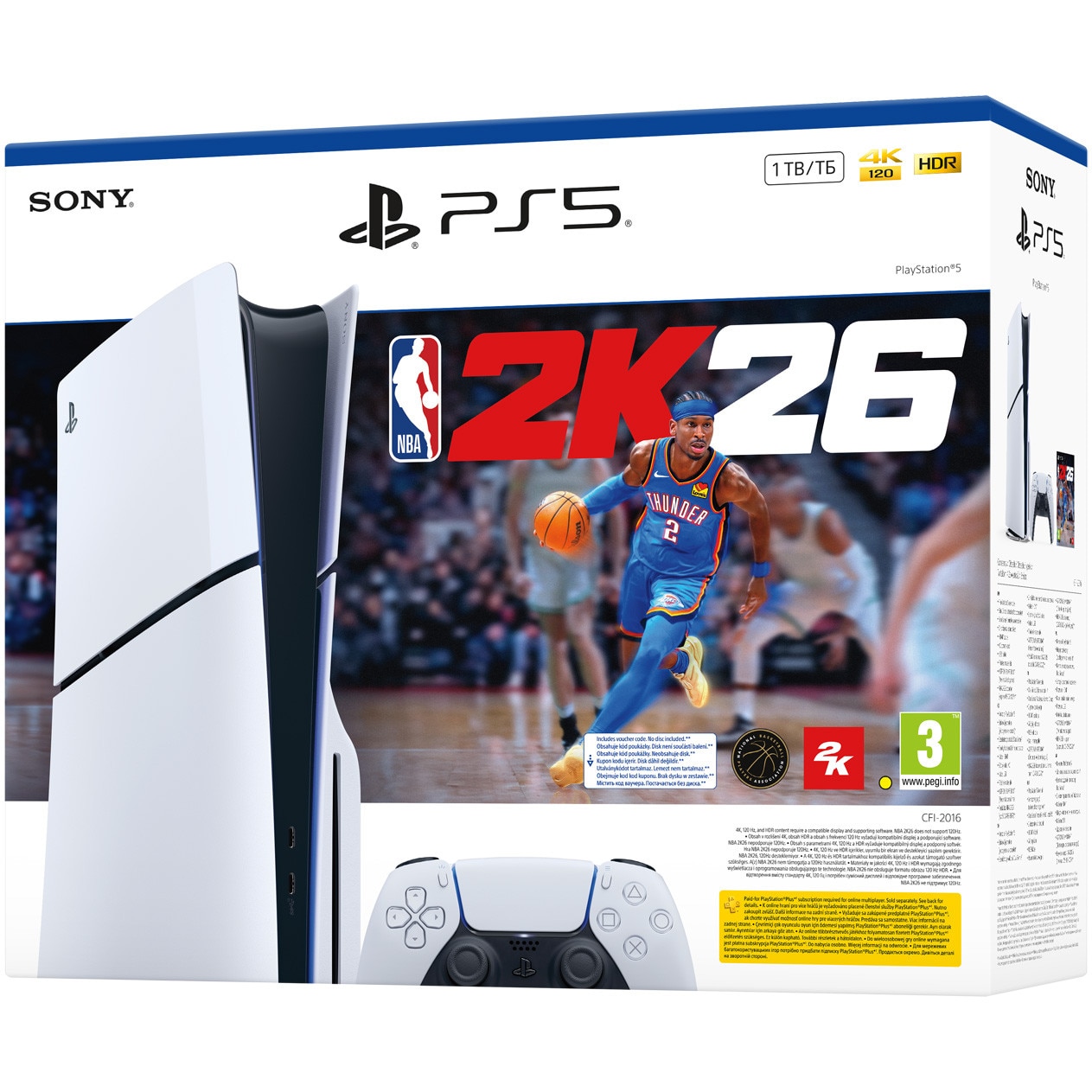 Consola PlayStation 5 (PS5) Slim, 1TB SSD, D-Chassis + Joc NBA 2K26 ...