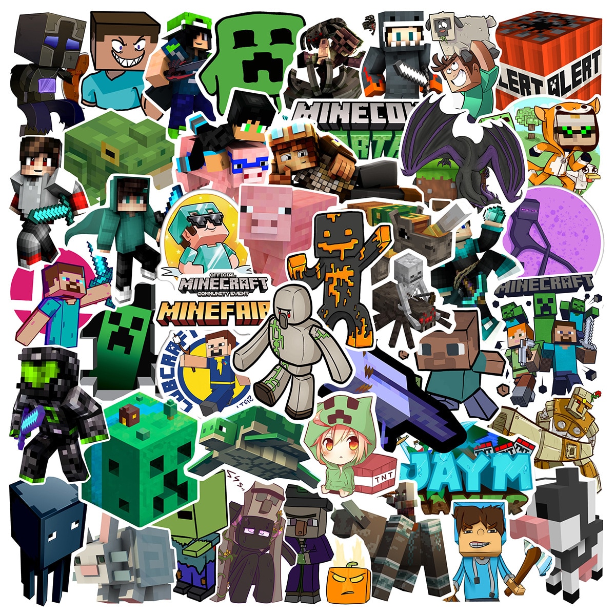 100 db Minecraft matrica gyerekeknek, tinédzsereknek és gamereknek ...