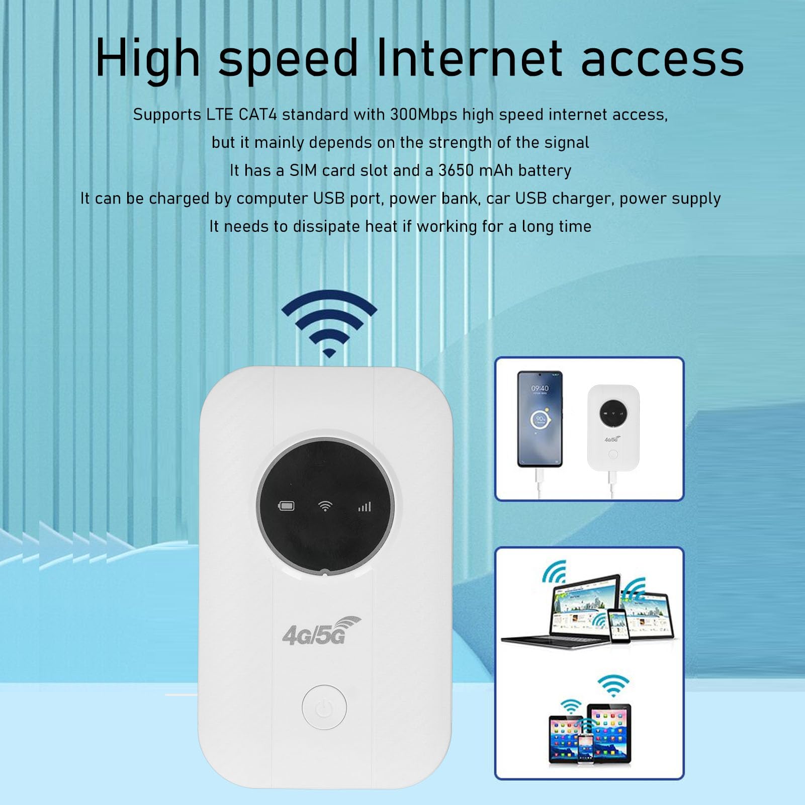Router Wireless 4G LTE Poisoon, Hotspot Mobil, router 4G, slot SIM ...