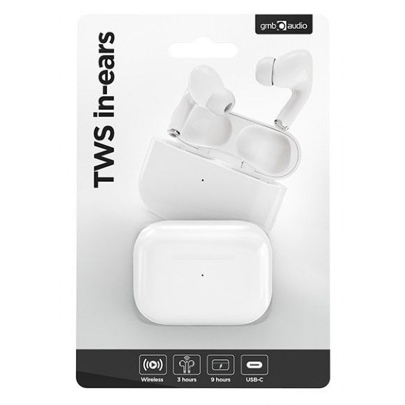 Casti wireless, Gembird TWS-03-W, alb, microfon, Bluetooth - eMAG.ro