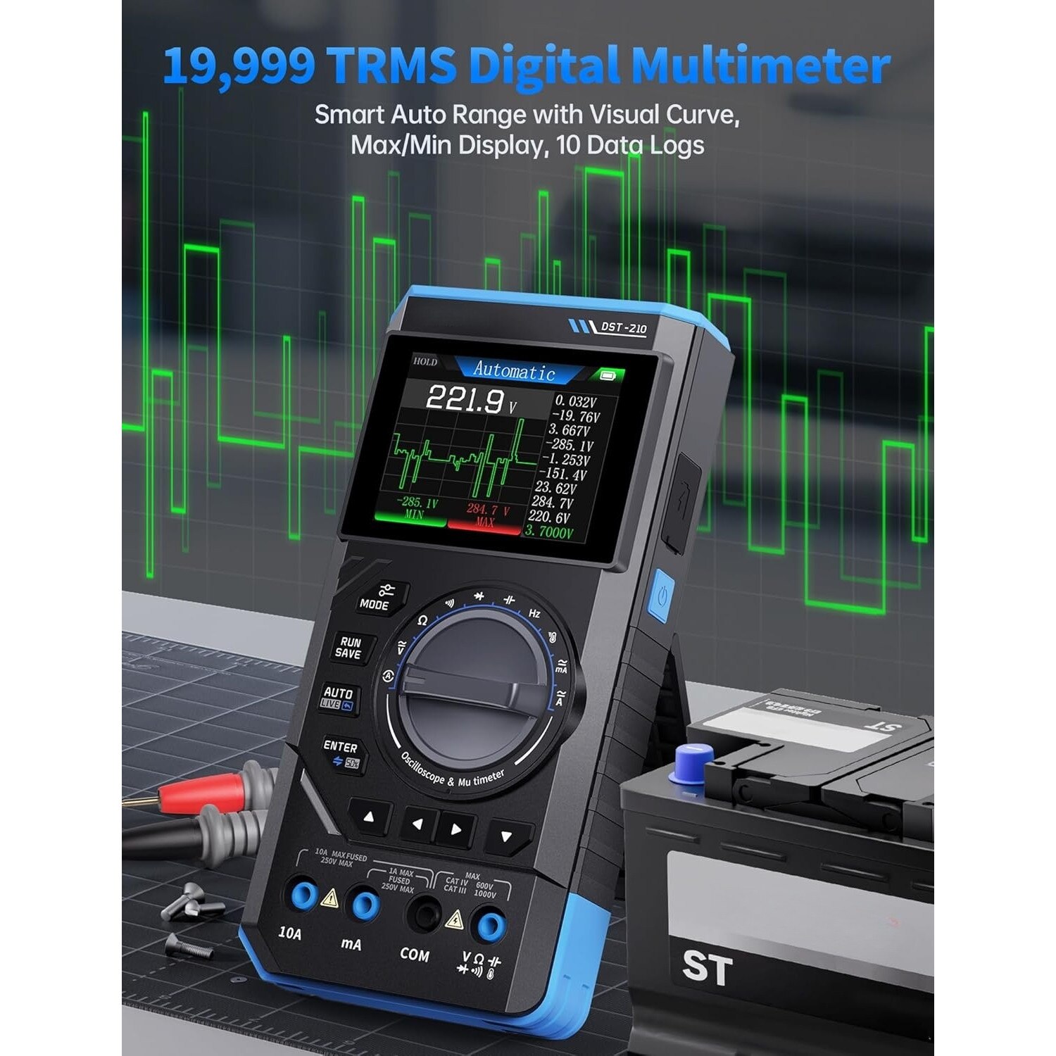 Osciloscop digital portabil cu multimetru si generator de semnal DDS ...