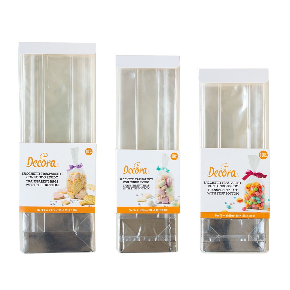 Decora áttetsző tasak, merev alj, 8×5×28cm - eMAG.hu