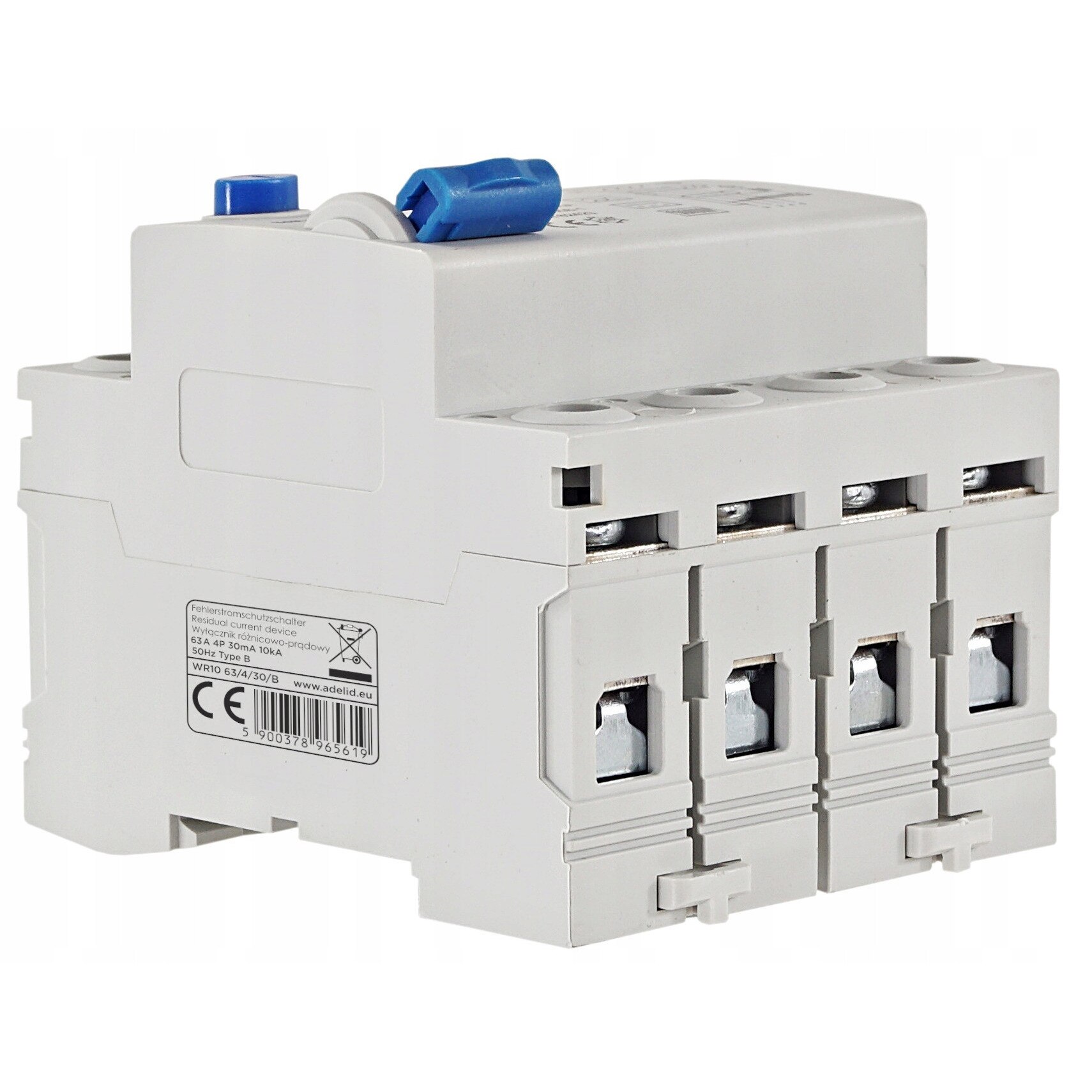 Dispozitiv de protectie diferentiala WR10 TYP B 63A 30mA 4P 10kA, 400V ...