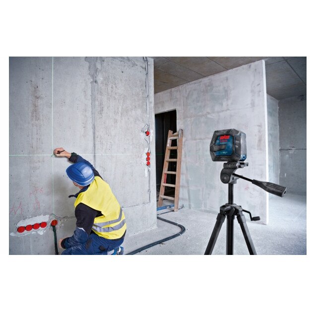 Laser liniar GLL 2-15 G, BOSCH, cu stativ BT 150, raza de lucru 15m ...