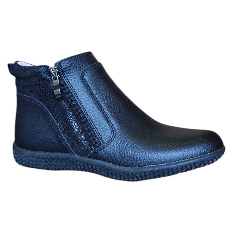 Botine din piele naturala, Maria Conti, stil chic si confortabil, cu ...