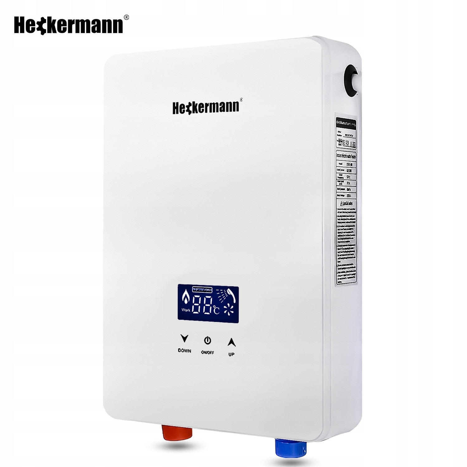 Incalzitor instant de apa, Heckermann, Alb, 230V, 8.5kW, 8500W - eMAG.ro