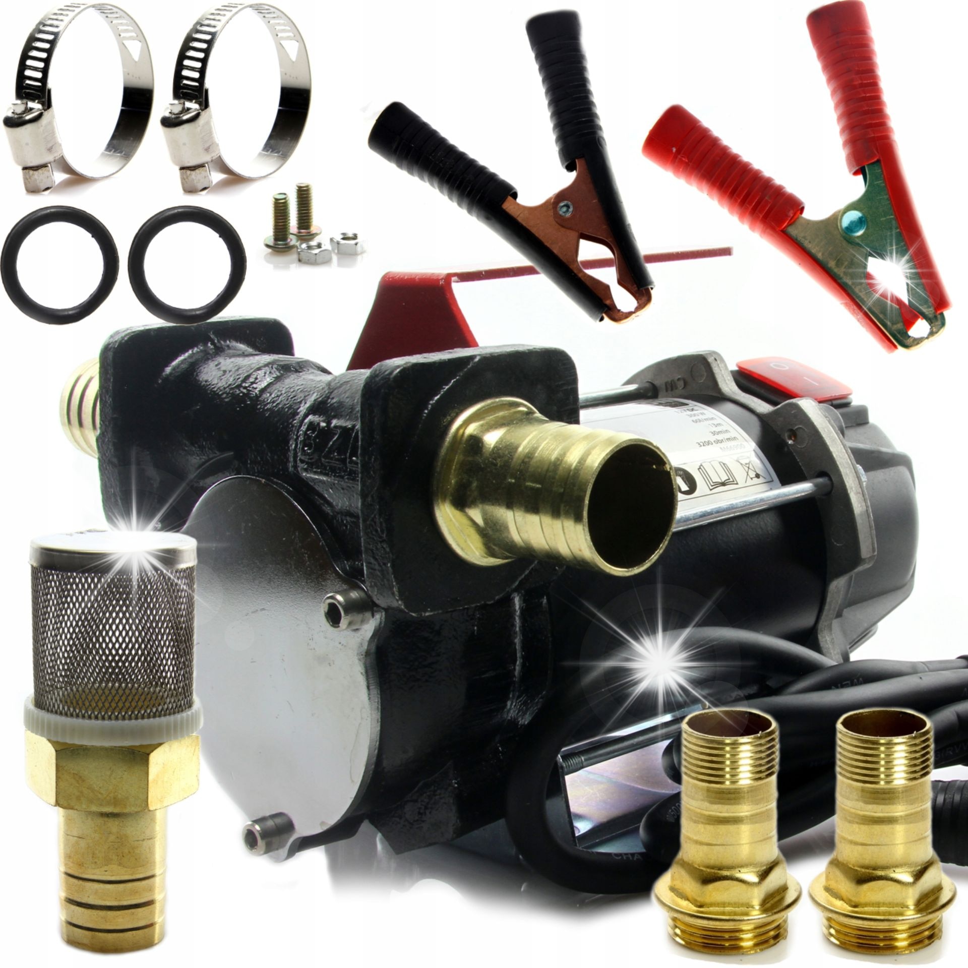Pompa de combustibil, Mar-Pol, 12V, 300W, 60L/min, 3/4" x 1" - eMAG.ro