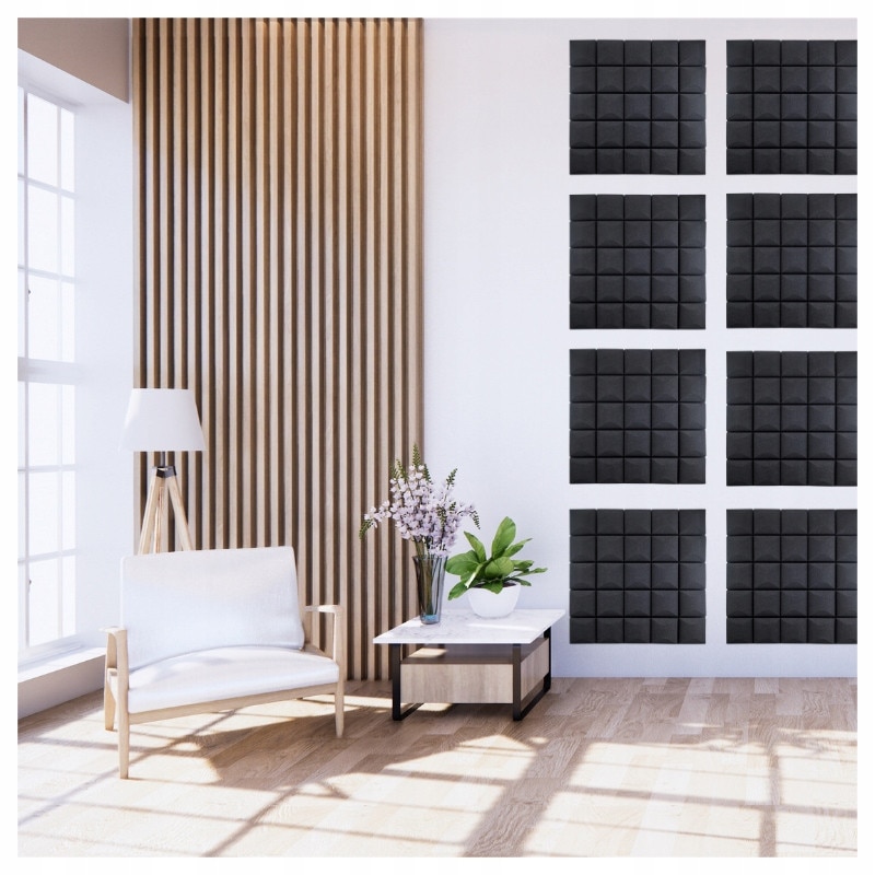 Set 6 panouri acustice DNA AM5, negru, 50x50x5cm - eMAG.ro