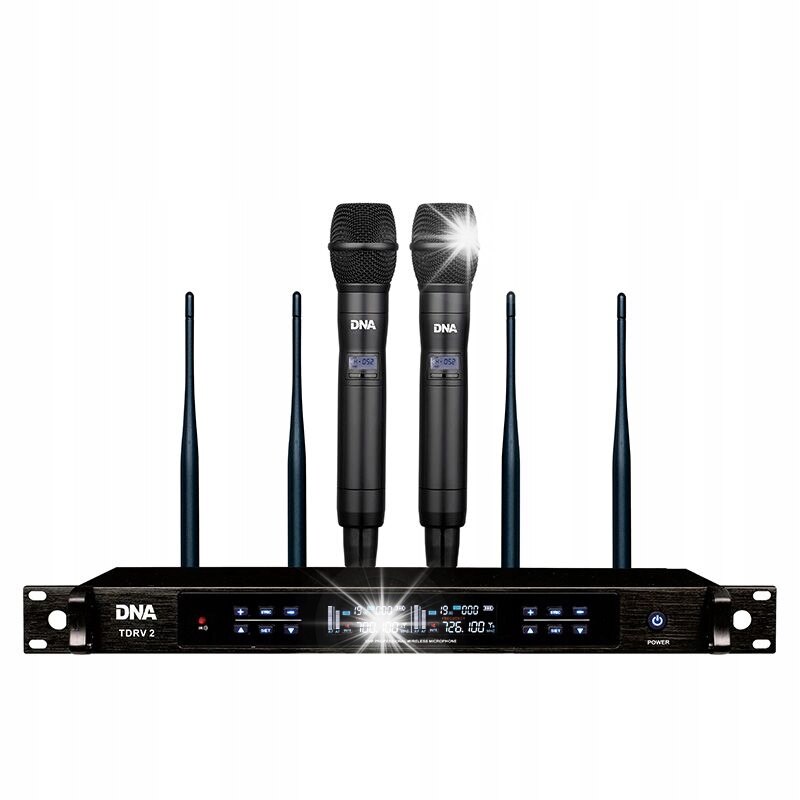Set 2 microfoane wireless DNA TDRV, 1U, 518-542 MHz, 30-20.000 Hz - eMAG.ro