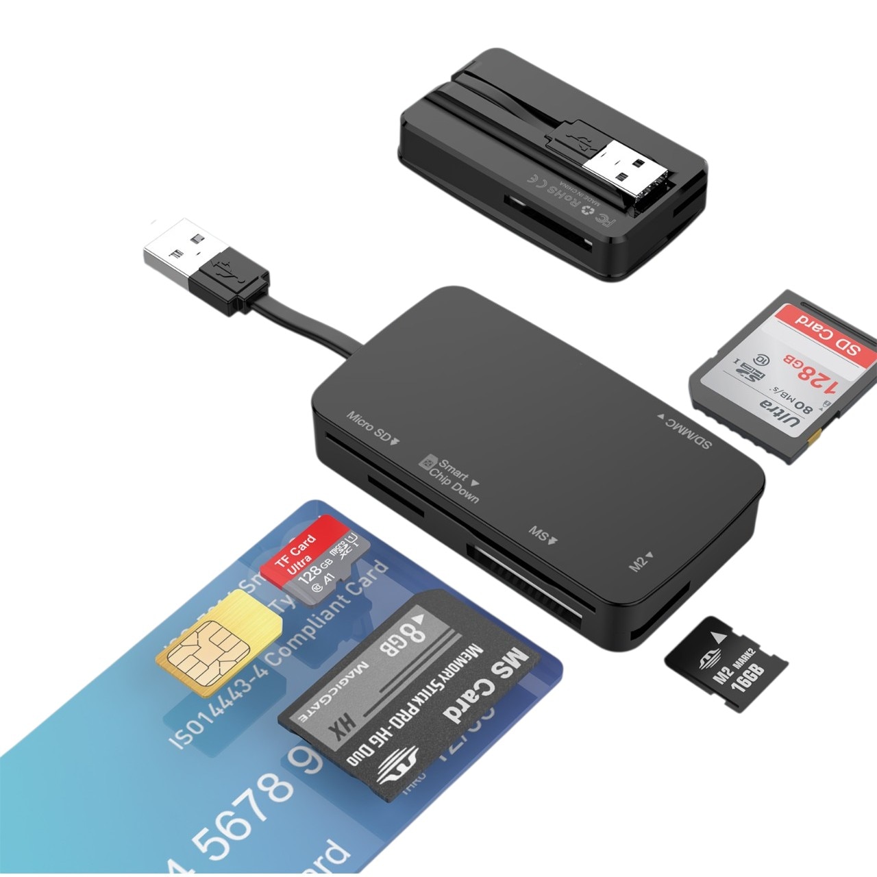 Cititor electronic carti de identitate 6 in 1 multifunctional ...