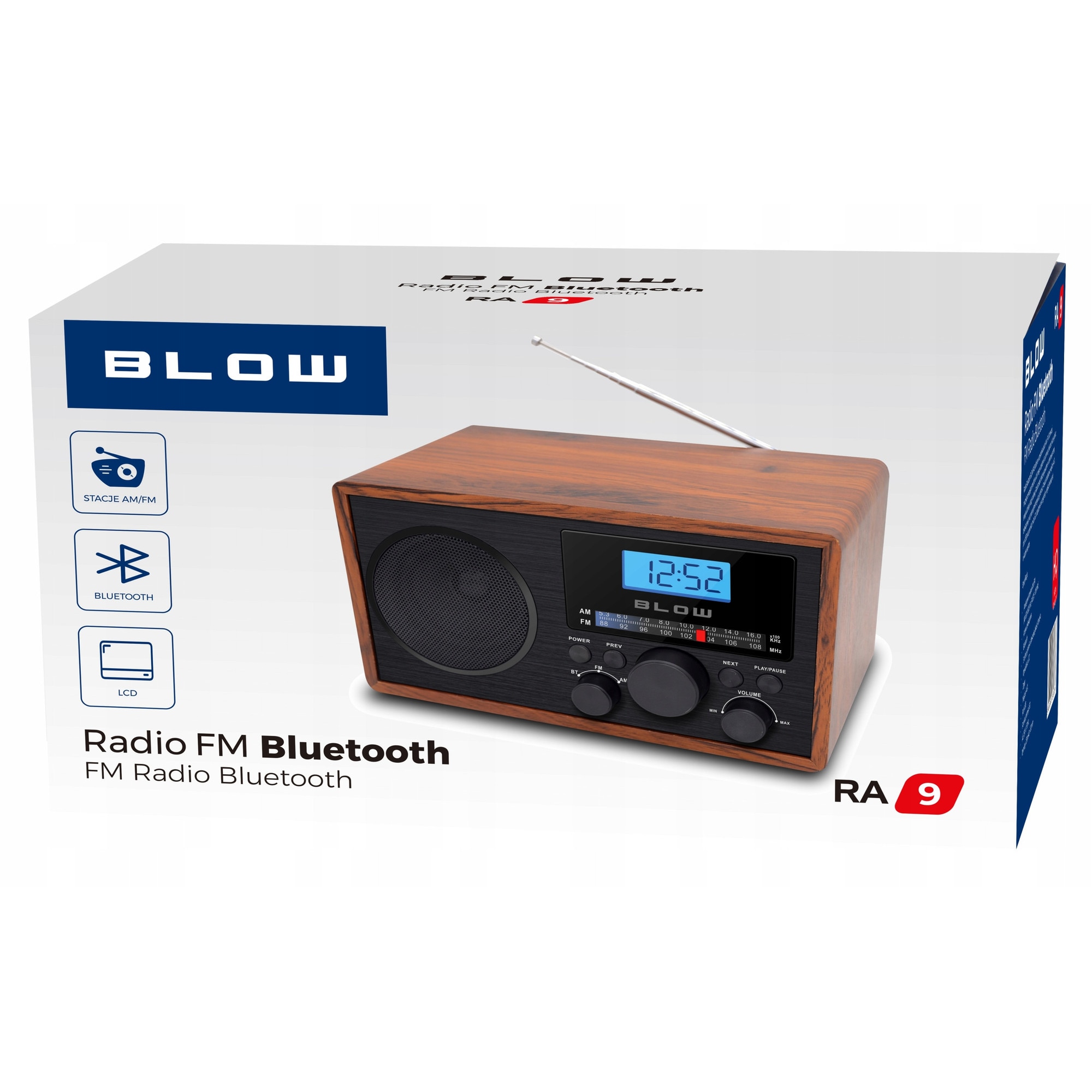 Radio BLOW RA9 V2, Bluetooth, USB, port SD, 3 inch - eMAG.ro