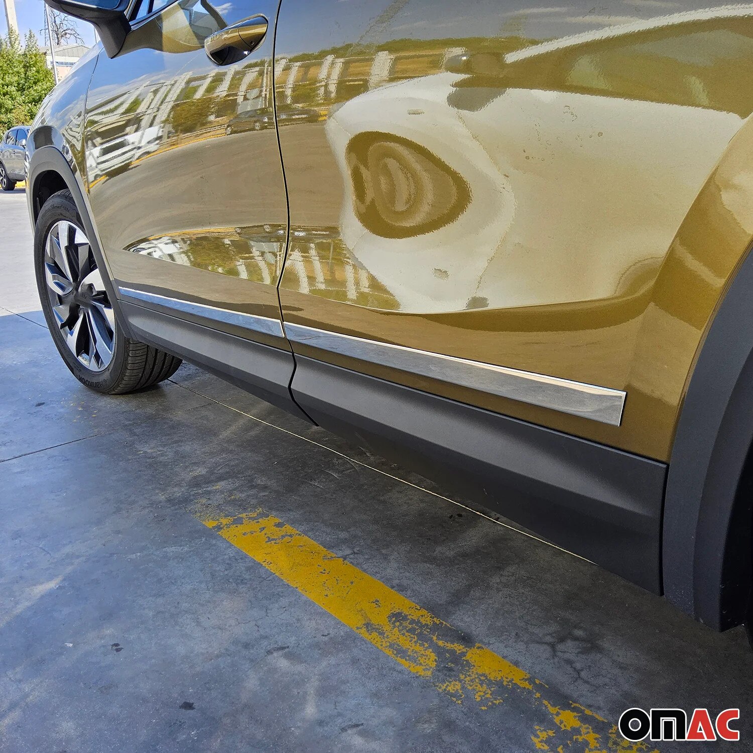 Accesorii auto, Skoda, set protectie usi din otel inoxidabil, 4x ...