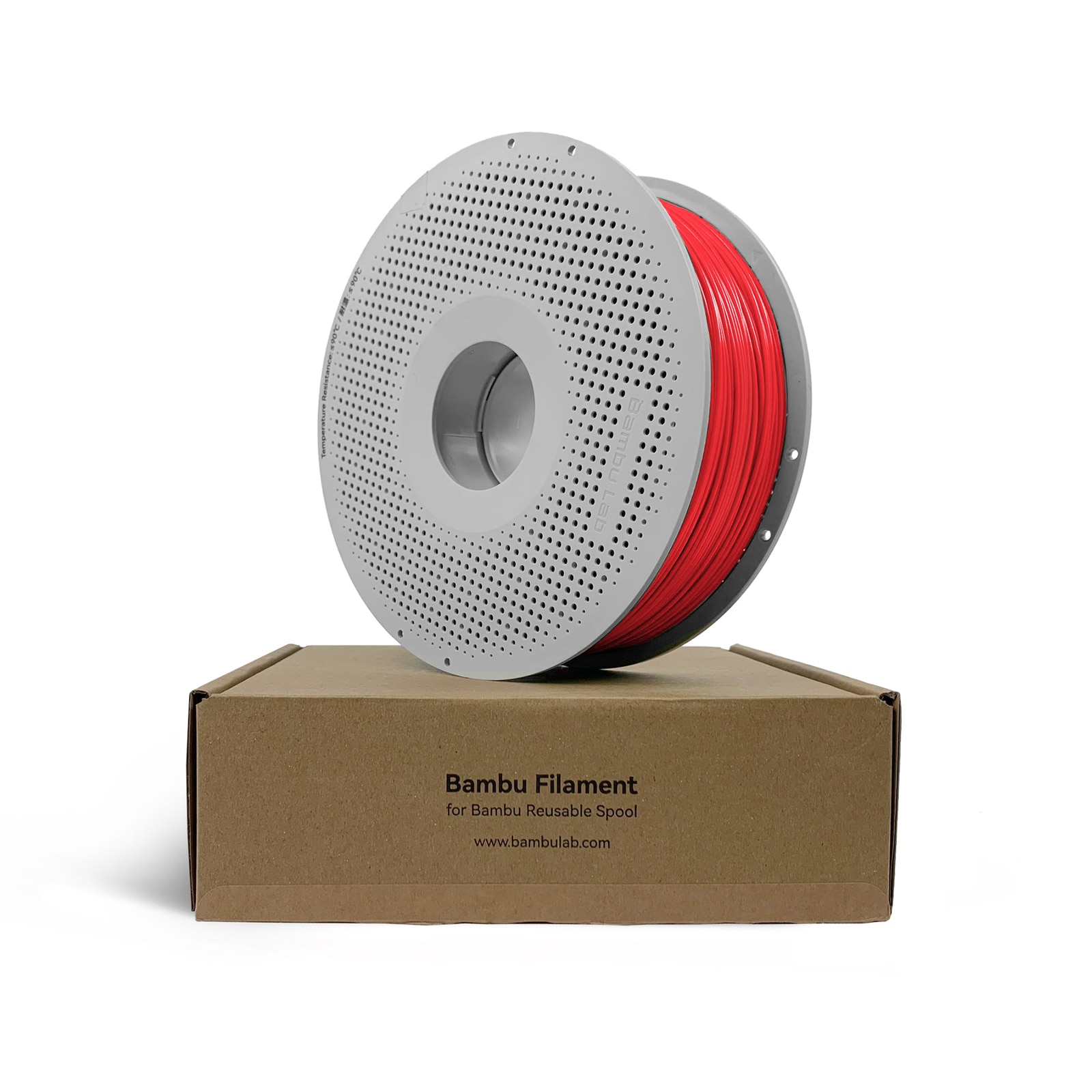 Rola filament BambuLab, RFID, PLA Basic - Rosu, 1.75 mm, 1kg ...