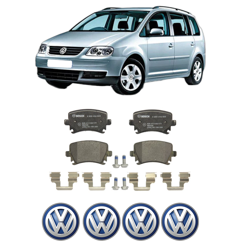 Set placute frana Spate Volkswagen TOURAN (1T1, 1T2) 1.9 TDI din 2003 ...