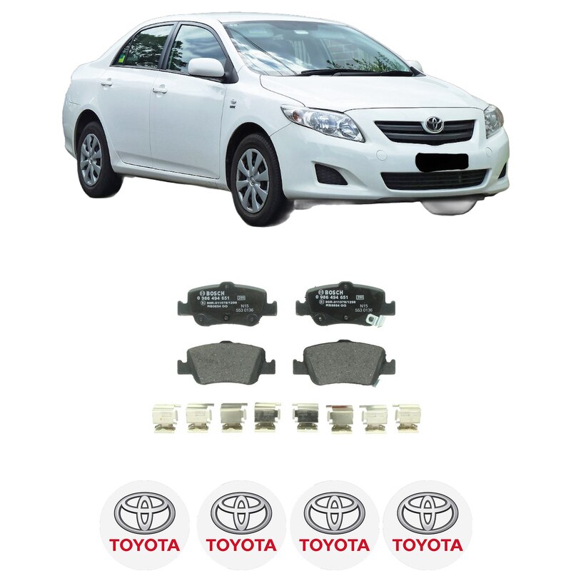 Set placute frana Spate TOYOTA COROLLA Saloon (_E15_) 1.3 (NRE150) din ...