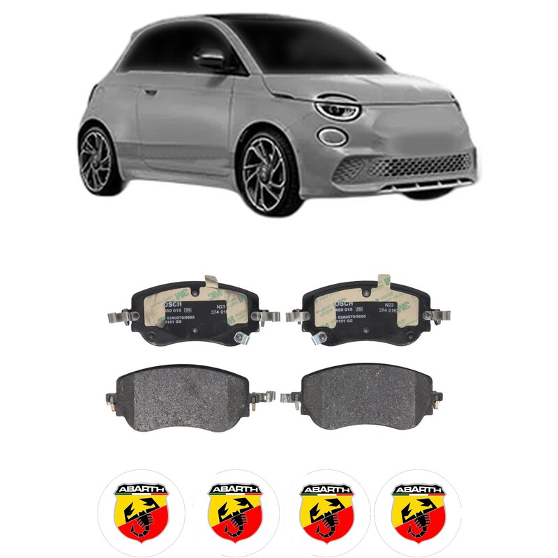 Set placute frana Fata ABARTH 500E Convertible (332_) Scorpionissima ...