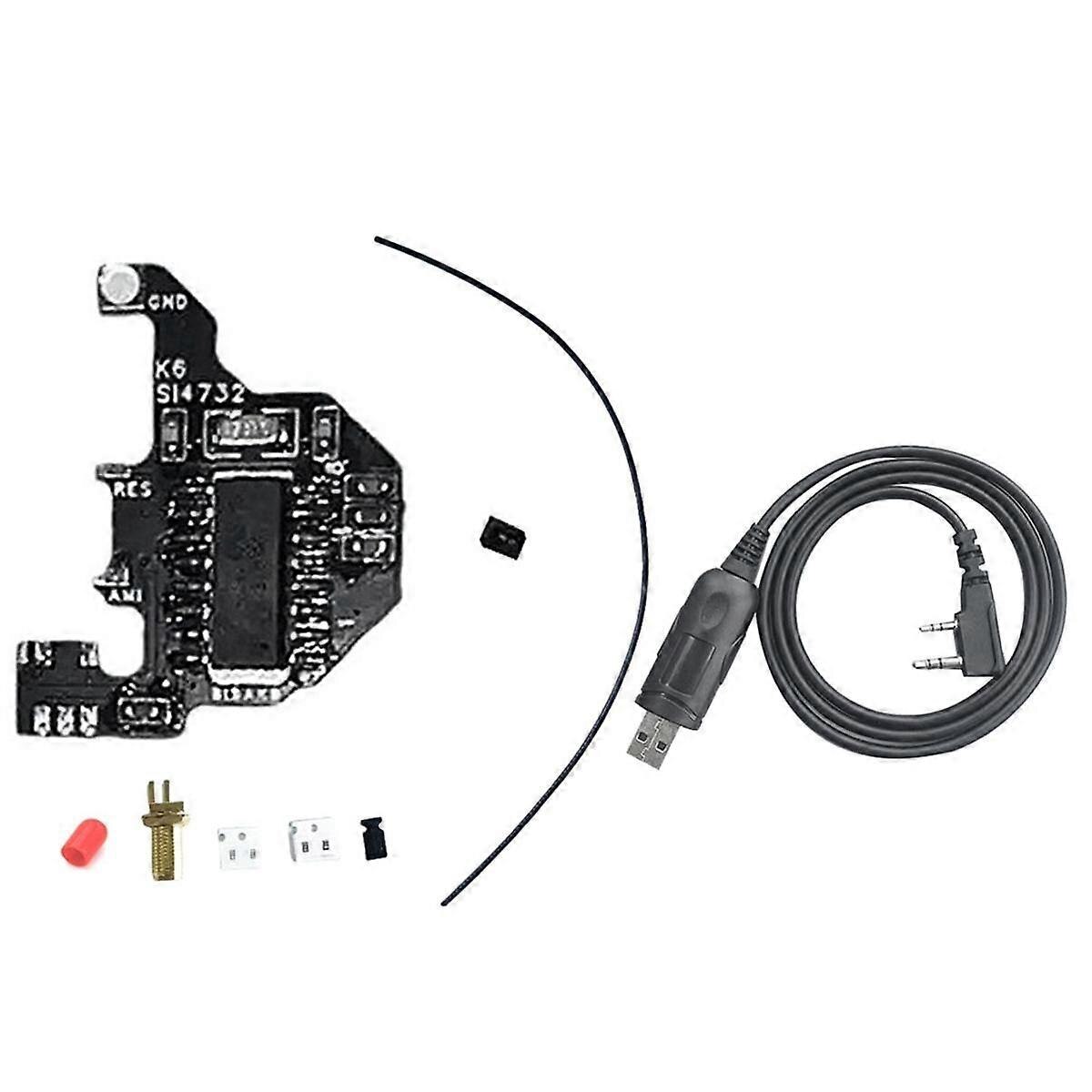 Modul radio SI4732 cu cablu de programare USB, antena duala, negru, kit ...
