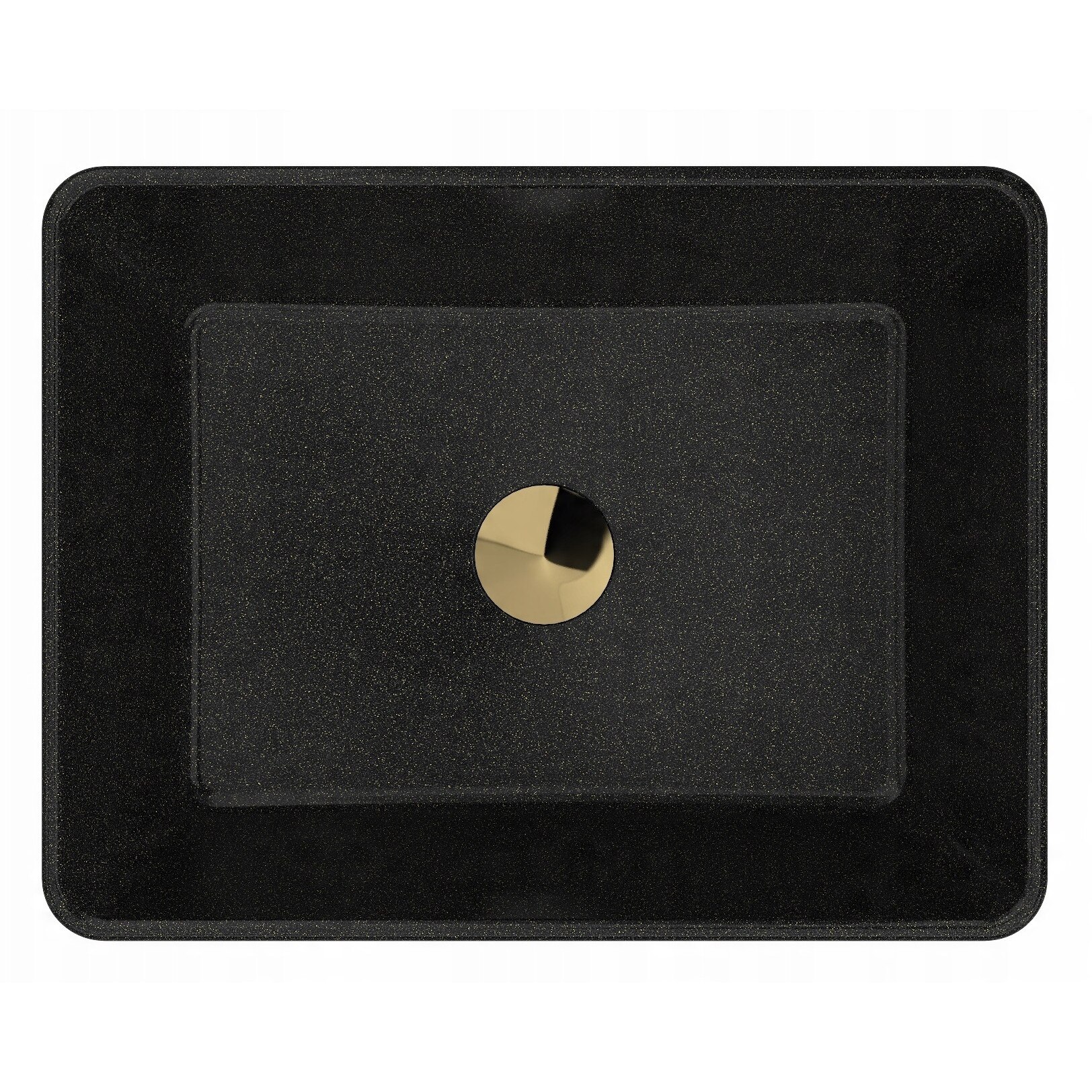 Lavoar granit, Granitan, model Merano, negru cu particule de aur ...