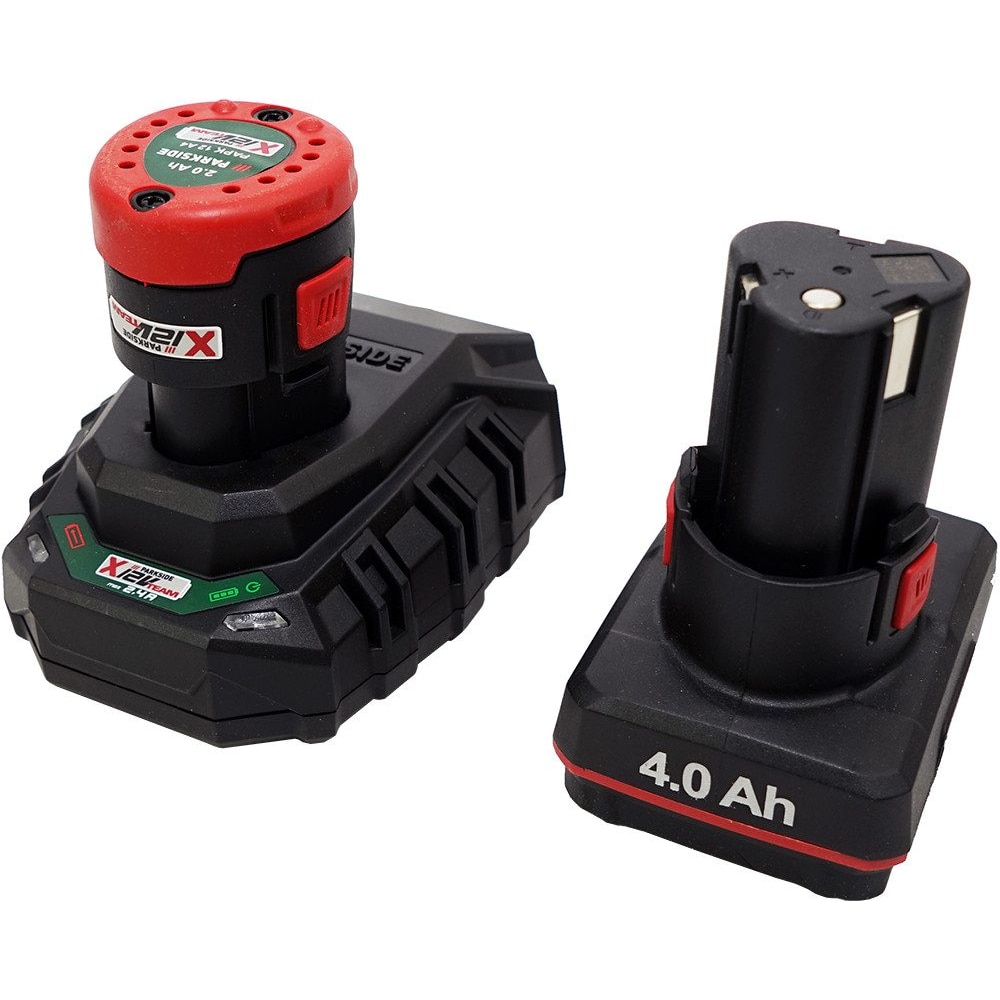 Set de baterii PARKSIDE 12V 2Ah + 4Ah baterii PAPK + încărcător de ...
