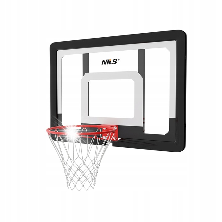 Tablica de baschet NILS, 81x58cm, obreaca de 38cm, set cu plasa, PVC ...