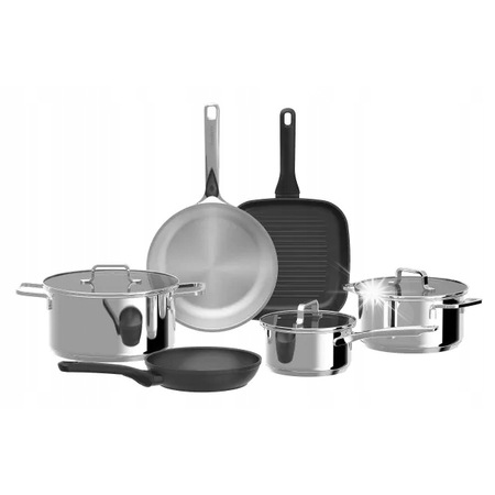 Set oale si tigai Helix, 9 piese, inox reciclat, aluminiu reciclat ...