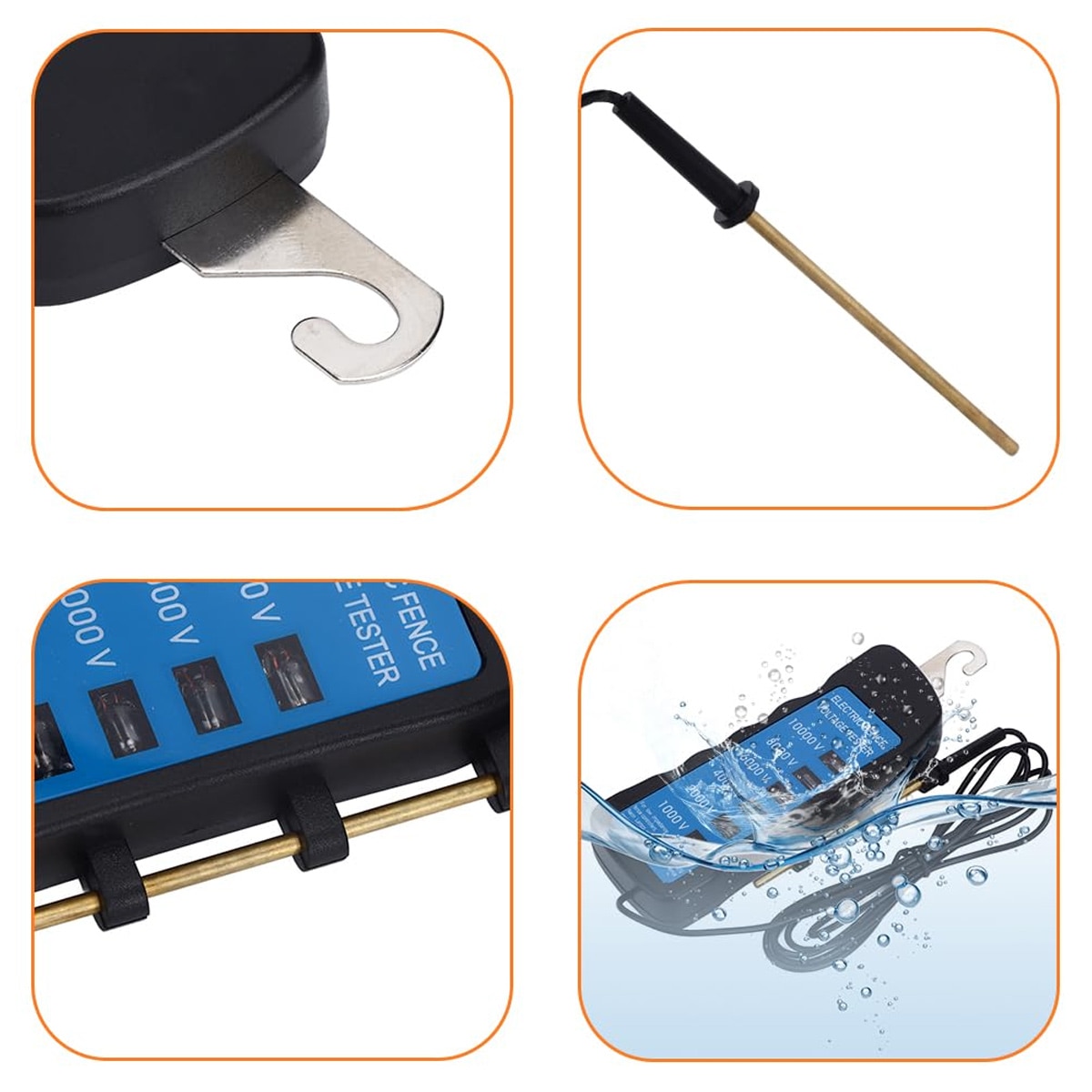 Tester gard electric, 1000-10000V, impermeabil, pentru teste garduri ...