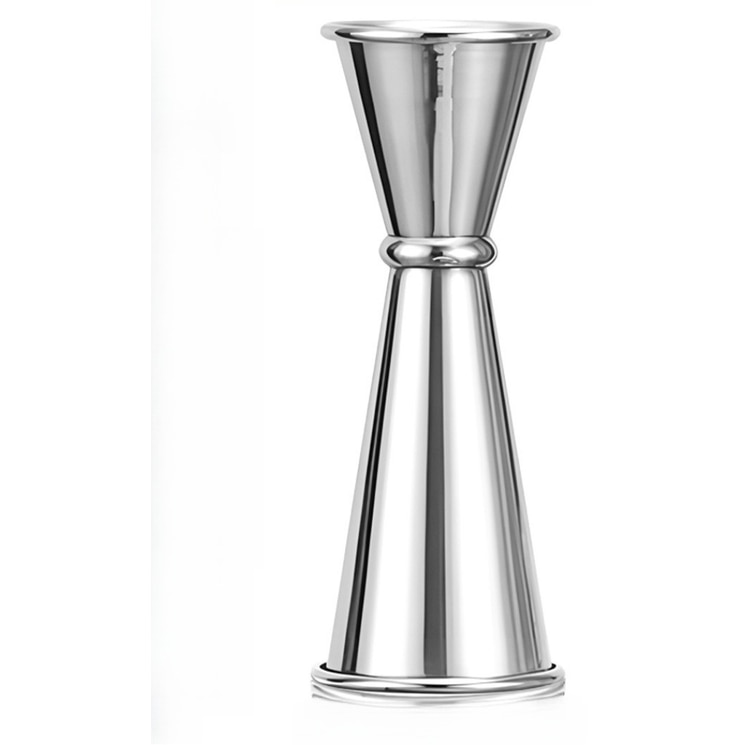Pahar gradat pentru cocktailuri, Ronyes, 30/60 ml, argintiu, 4,6x12,7cm ...