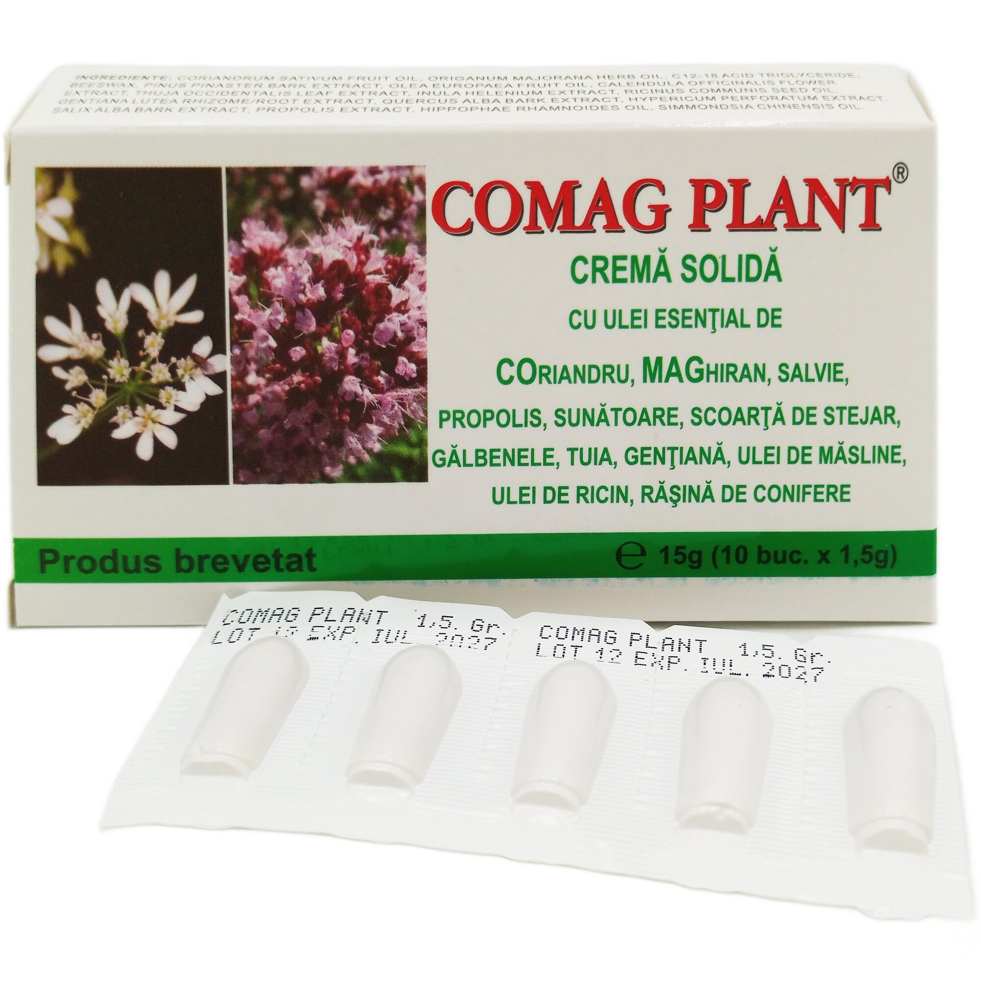 Supozitoare naturale CoMag Plant, adjuvant pentru hemoroizi, fisuri ...