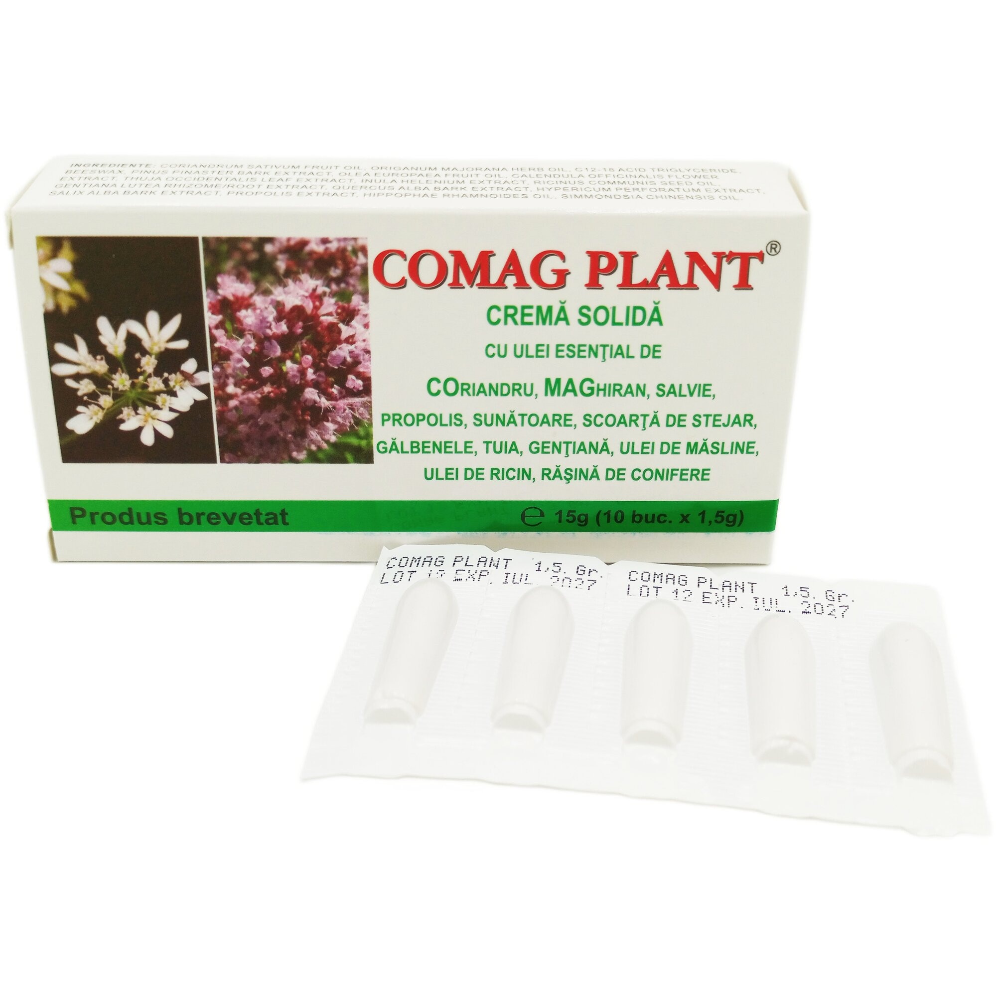 Supozitoare naturale CoMag Plant, adjuvant pentru hemoroizi, fisuri ...