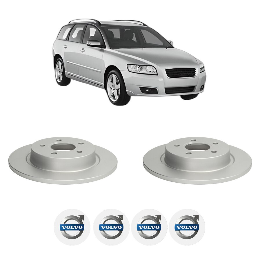 Set 2 discuri frana Spate VOLVO V50 (545) din 2010-2012, KW 84 CP 114 ...