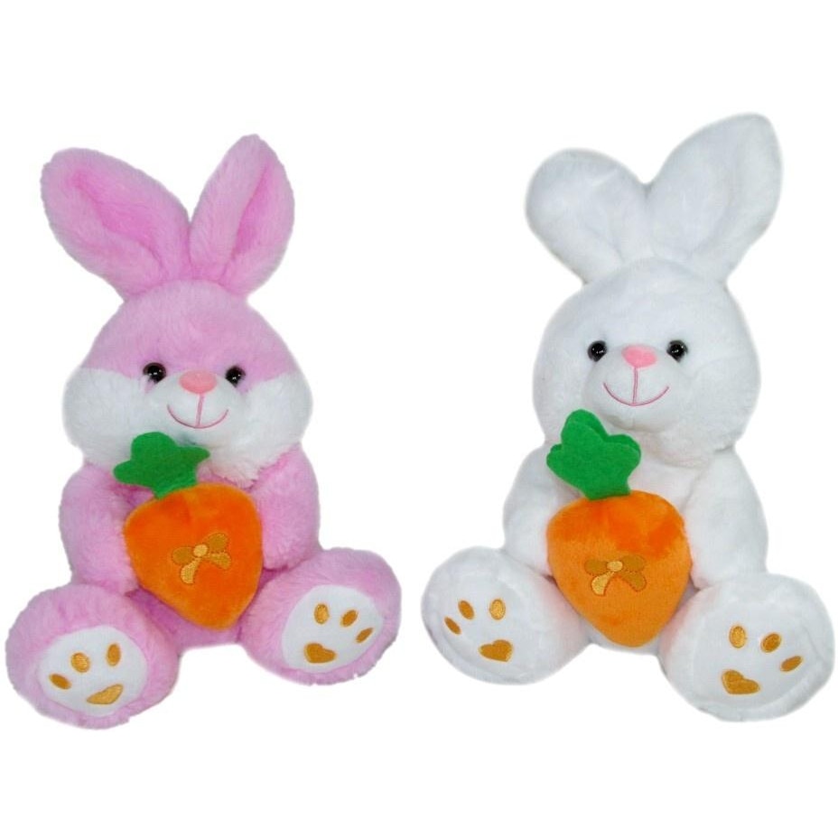 Jucarie de plus, Sun-Day, iepuras cu morcov, 20cm, set mix de culori ...