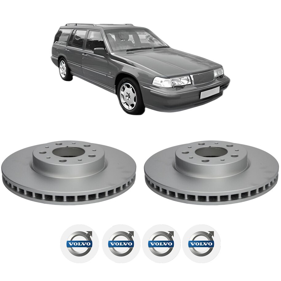 Set 2 discuri frana Fata VOLVO 960 Kombi (965) din 1990-1994, KW 150 CP ...