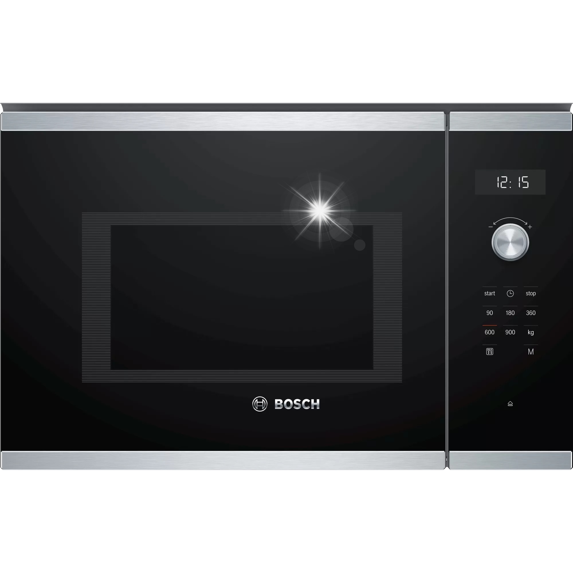 Cuptor cu microunde incorporabil Bosch, 25l, 900W, 1200W grill, negru ...