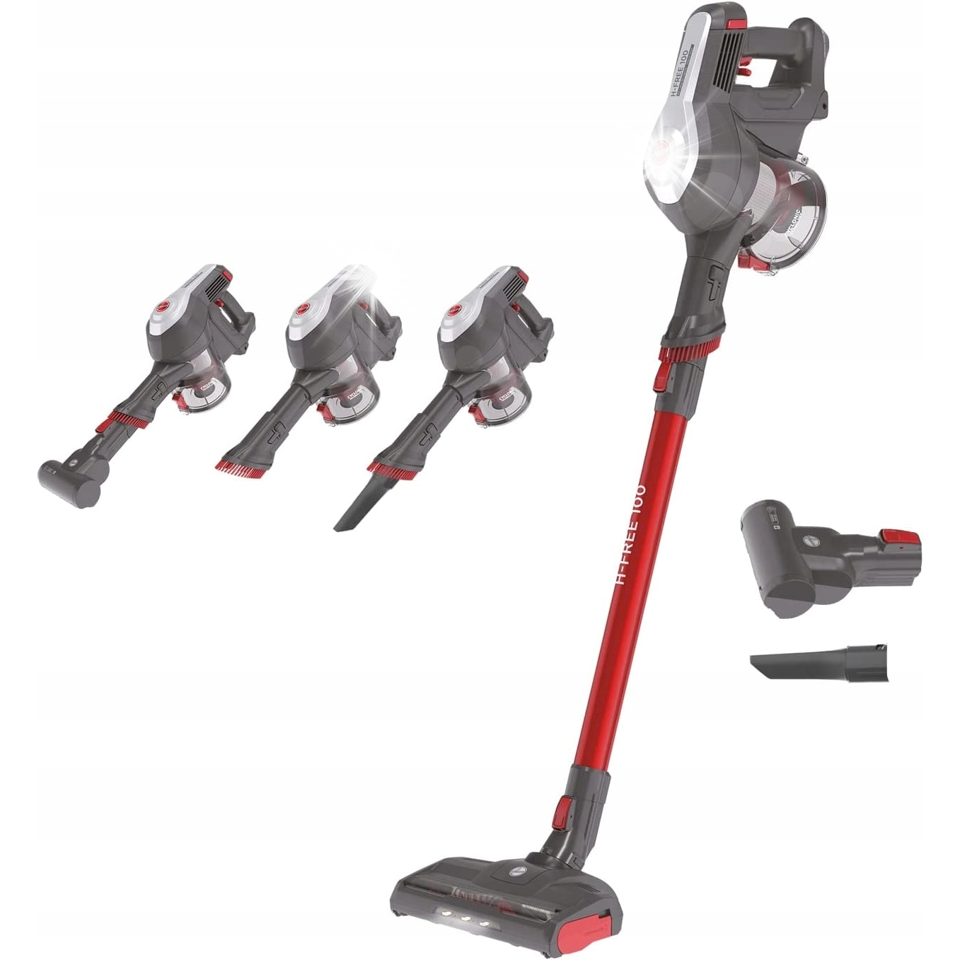 Hoover H-Free 100 álló porszívó, 2 az 1-ben, mini turbókefe, 40 perc ...