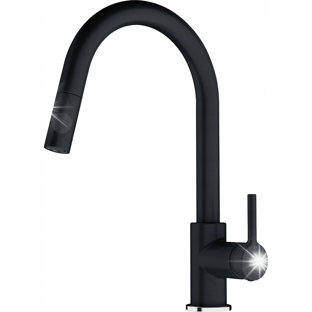 Baterie bucatarie Franke Lina pull-out, ceramica, 150°, Onyx - eMAG.ro