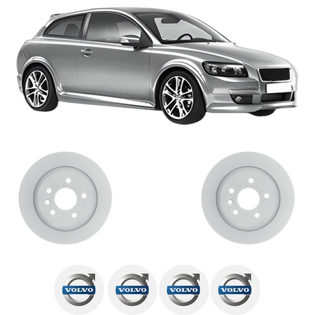 Set 2 discuri frana Spate VOLVO C30 (533) din 2006-2012, KW 120 CP 163 ...
