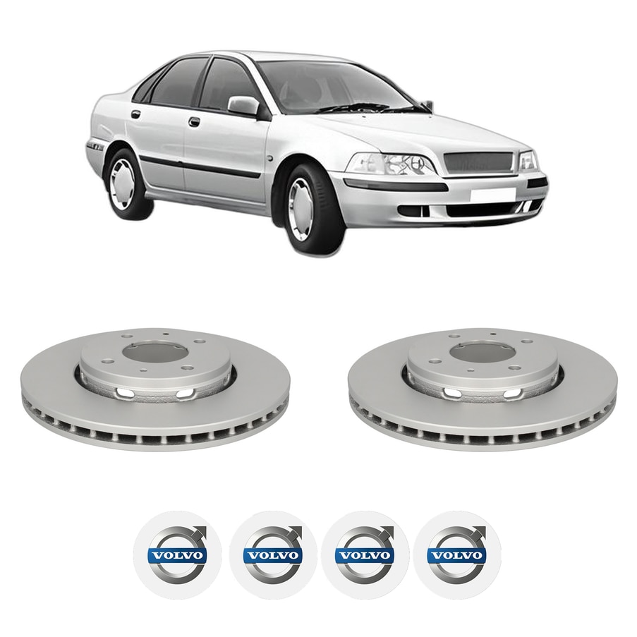 Set 2 discuri frana Fata VOLVO S40 I (644) din 2000-2003, KW 85 CP 115 ...
