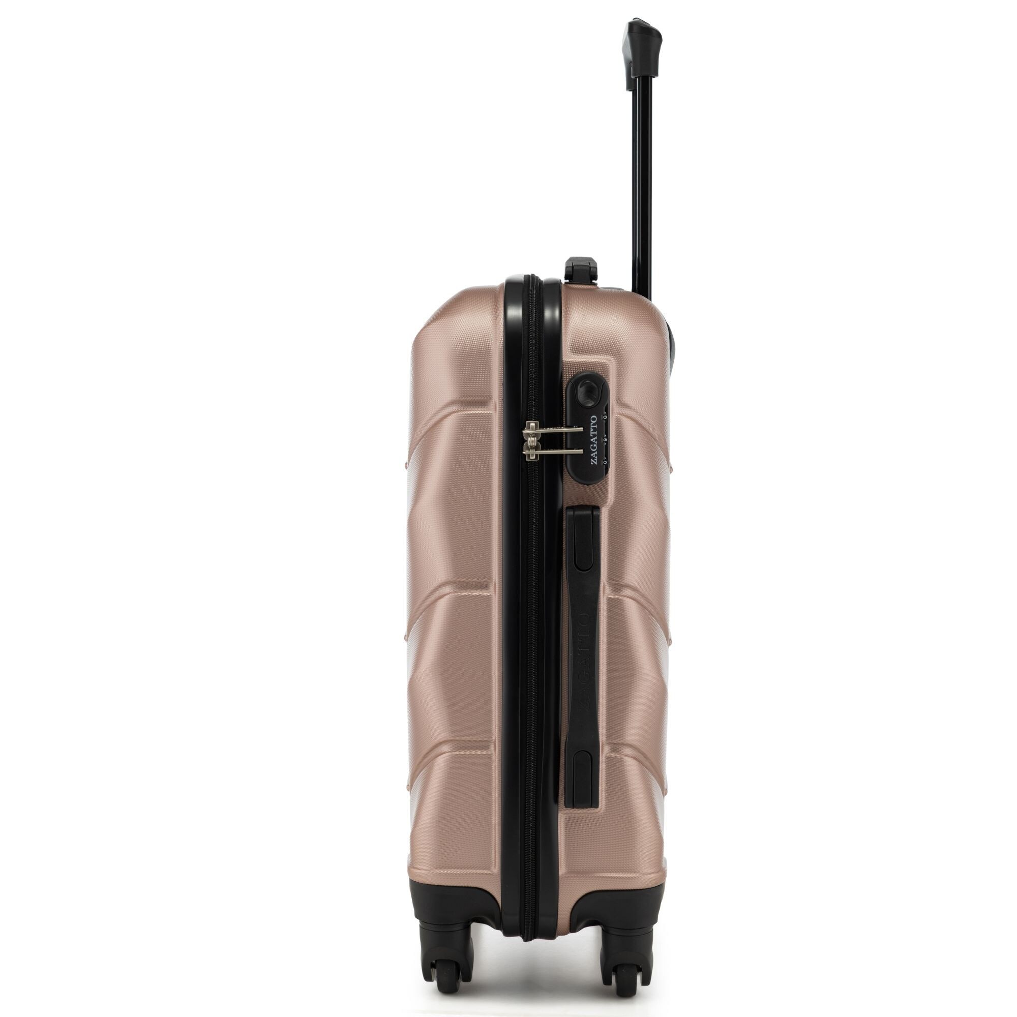 Troler cabina avion, Zagatto®, Roz auriu, Dimensiune troler 55x40x20 cm ...