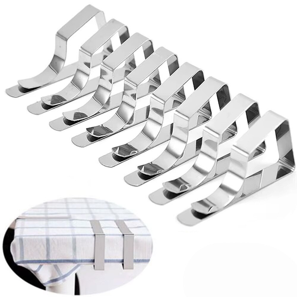 Set 8 clipsuri din inox pentru masa, argintii - eMAG.ro