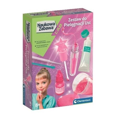 Set cosmetic pentru copii, Clementoni, balsam colorat si parfumat ...