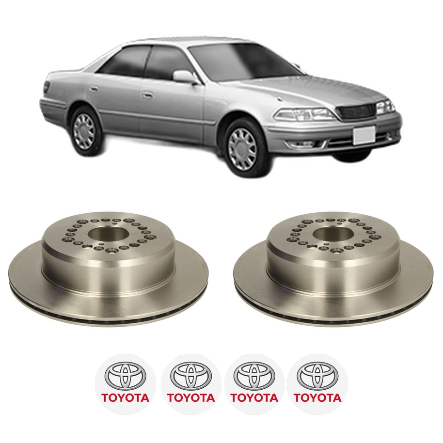 Set 2 discuri frana Spate TOYOTA MARK II VIII Saloon (_X10_) din 1996 ...