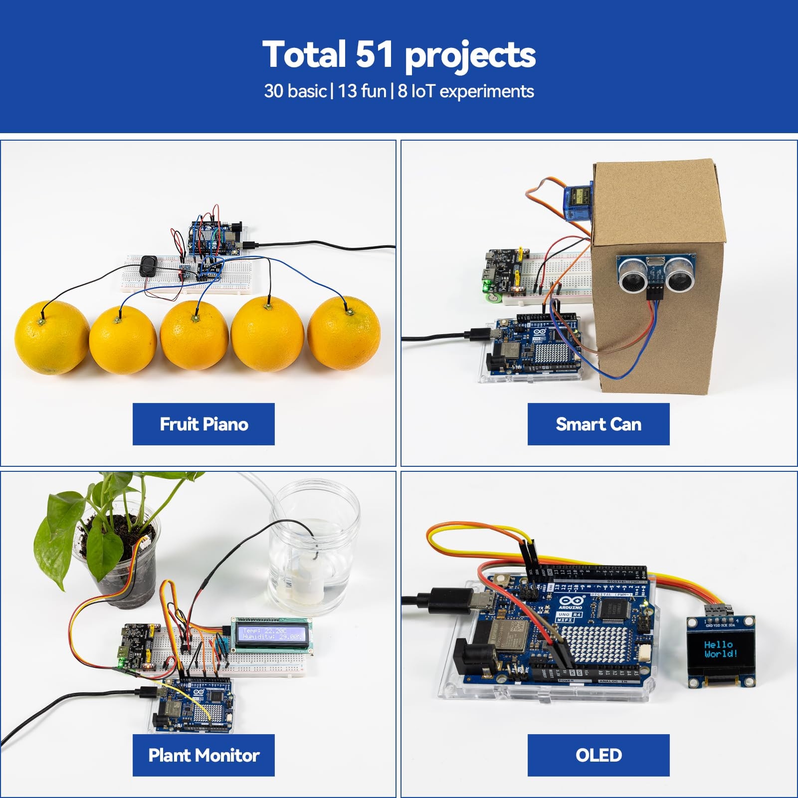 Kit cu Arduino Uno R4 WiFi original, conform RoHS, Bluetooth IoT ESP32 ...