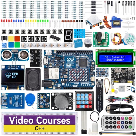 Kit cu Arduino Uno R4 WiFi original, conform RoHS, Bluetooth IoT ESP32 ...