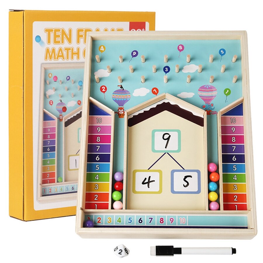 Jucărie educațională Montessori, Kidsbele, Matematica, lemn, 3 ...