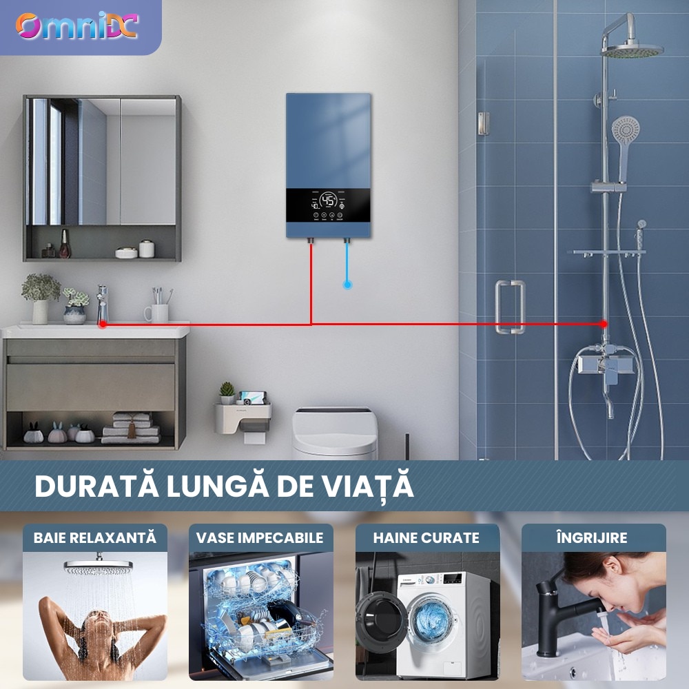 Incalzitor Electric Instant Apa 8.5Kw, Protectie Tripla, Apa Calda ...