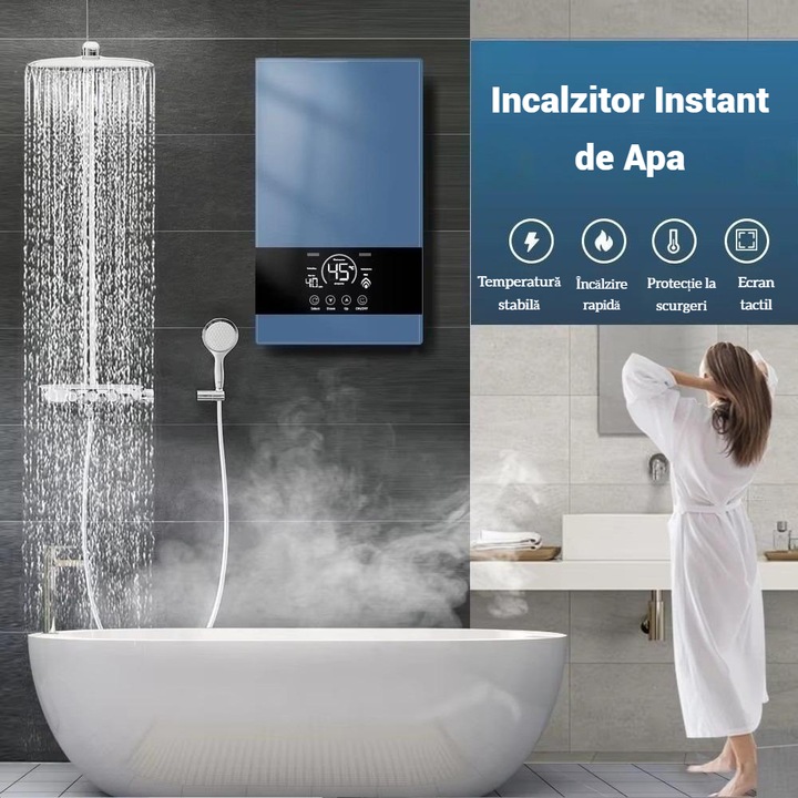 Incalzitor Electric Instant Apa 8.5Kw, Protectie Tripla, Apa Calda ...