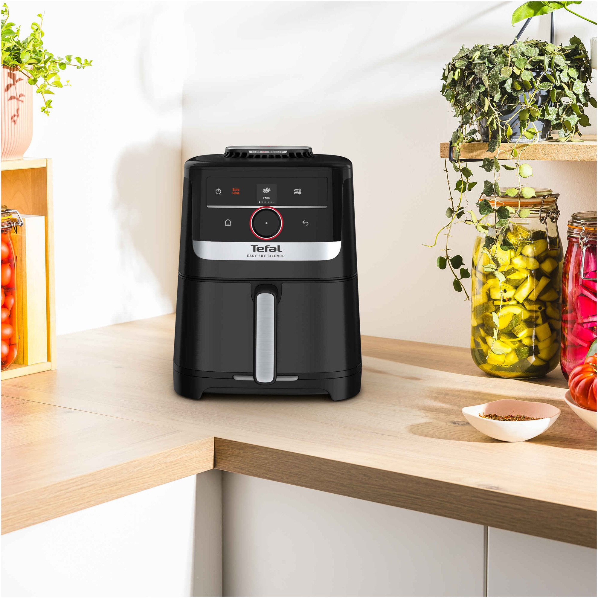 Friteuza cu aer cald Tefal Easy Fry Silence EY5728E1, 1670W, capacitate ...