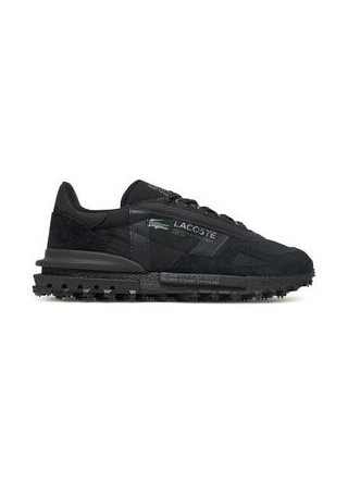 Tenisi barbati 305650085, Lacoste, Piele naturala, Negru, 46.5 EU - eMAG.ro